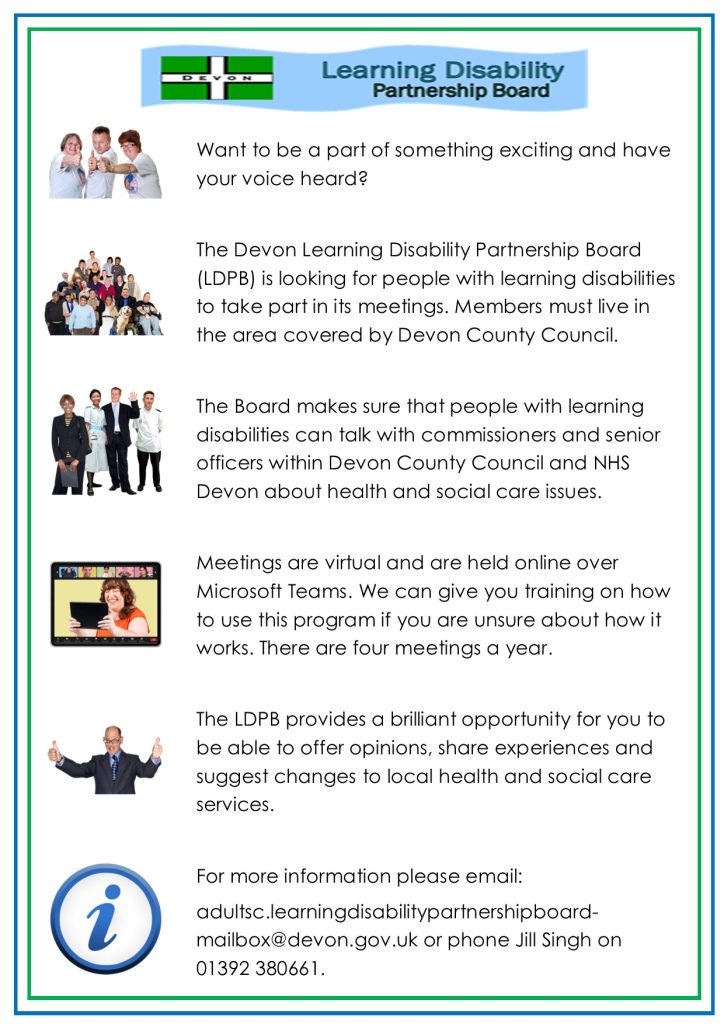 Devon Learning Disability Partnership Board (LDPB). – Learning ...